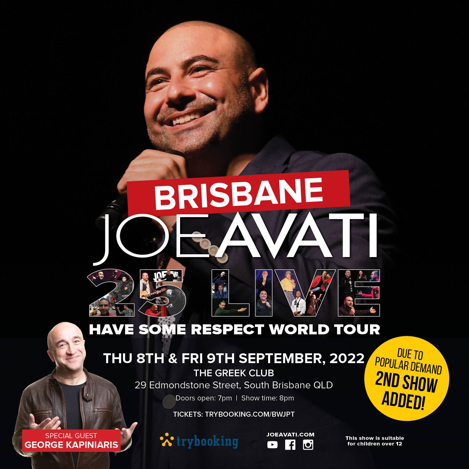 Joe Avati 25 LIVE Tour - The Greek Club Joe Avati 25 LIVE Tour - The Greek Club